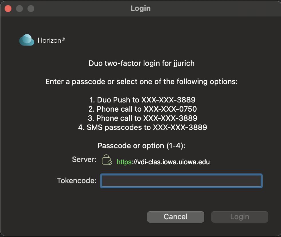 Using the Omnissa Client on MacOS | CLAS Linux Group - The University of Iowa